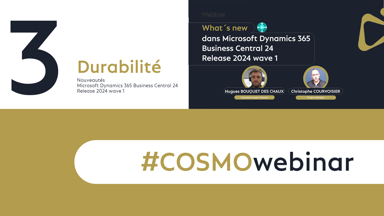 Durabilité Business Central et conformité CSRD : démo vidéo | COSMO CONSULT