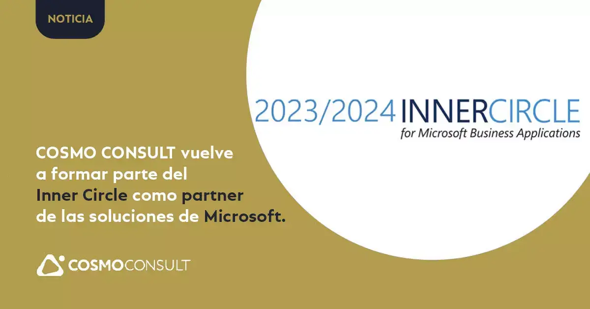 COSMO CONSULT vuelve a formar parte del Inner Circle como partner de las soluciones de Microsoft