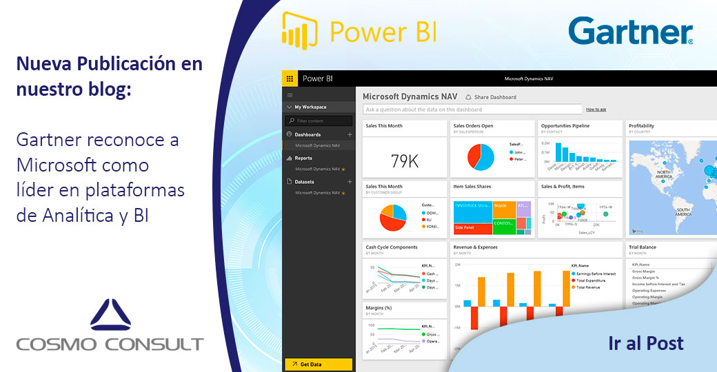 Gartner reconoce a Microsoft como líder en BI y Analytics | COSMO CONSULT