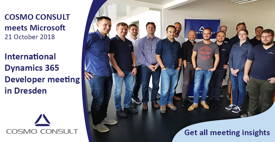 International Dynamics 365 Developer Meeting at COSMO CONSULT in ...