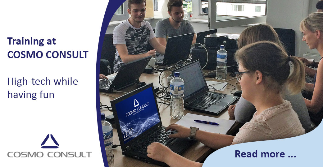High-tech while having fun: Training at COSMO CONSULT | COSMO CONSULT